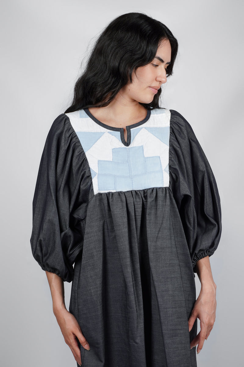 Remnant Dress | Vintage Quilt and Deadstock Denim | Small – Bravo Charlie